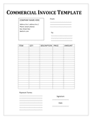 Commercial Invoice Template - download free documents for PDF, Word and ...