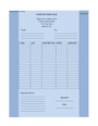 Light blue commercial invoice template in Word and Pdf formats
