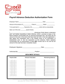Payroll Deduction Form - download free documents for PDF, Word and Excel