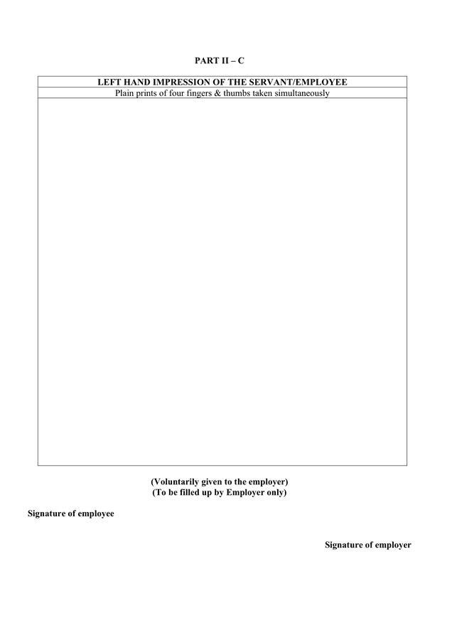 Domestic servant/employee verification form in Word and Pdf formats ...