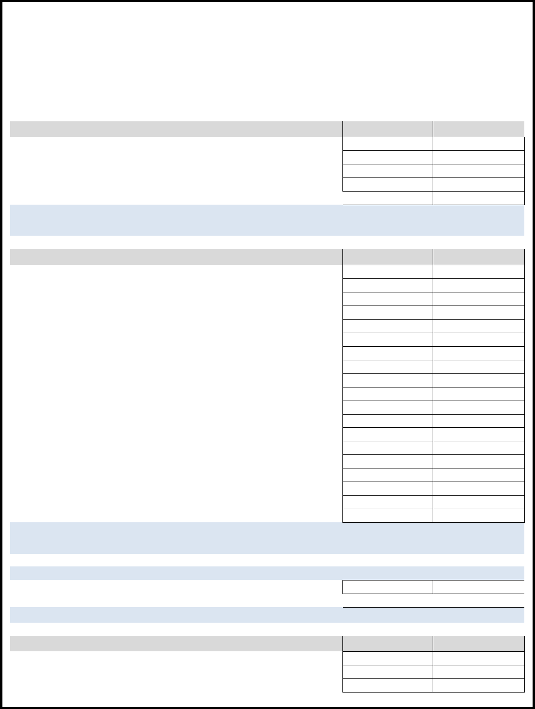 Income statement template in Word and Pdf formats