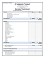 Income statement template in Word and Pdf formats