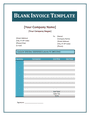 Blank invoice template in Word and Pdf formats