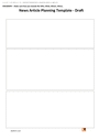 News article planning template in Word and Pdf formats