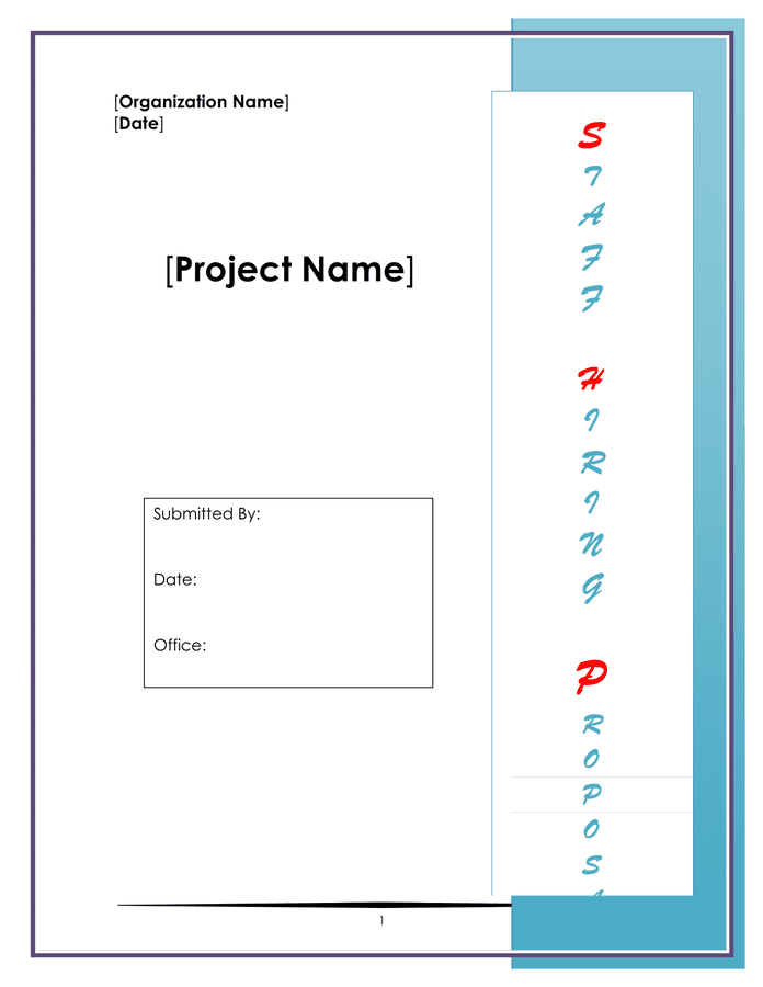 Project proposal template in Word and Pdf formats
