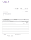 Sales Receipt Template - download free documents for PDF, Word and Excel