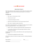 sample behavior contract