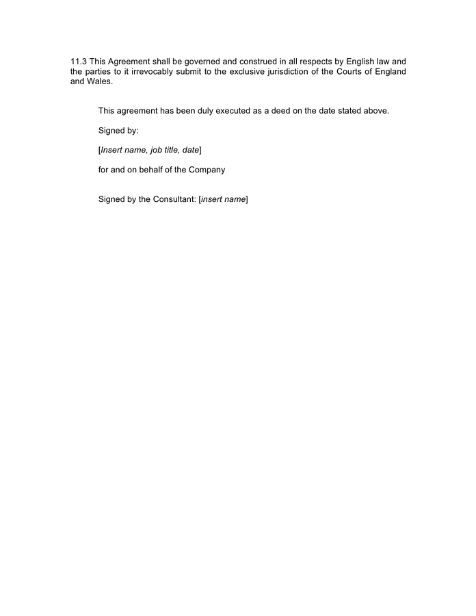 Service agreement template (GB) in Word and Pdf formats - page 5 of 5