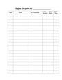 Eagle Project Timesheet in Word and Pdf formats
