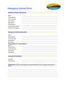 Emergency Contact Form - download free documents for PDF, Word and Excel