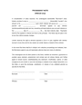 Promissory note template in Word and Pdf formats