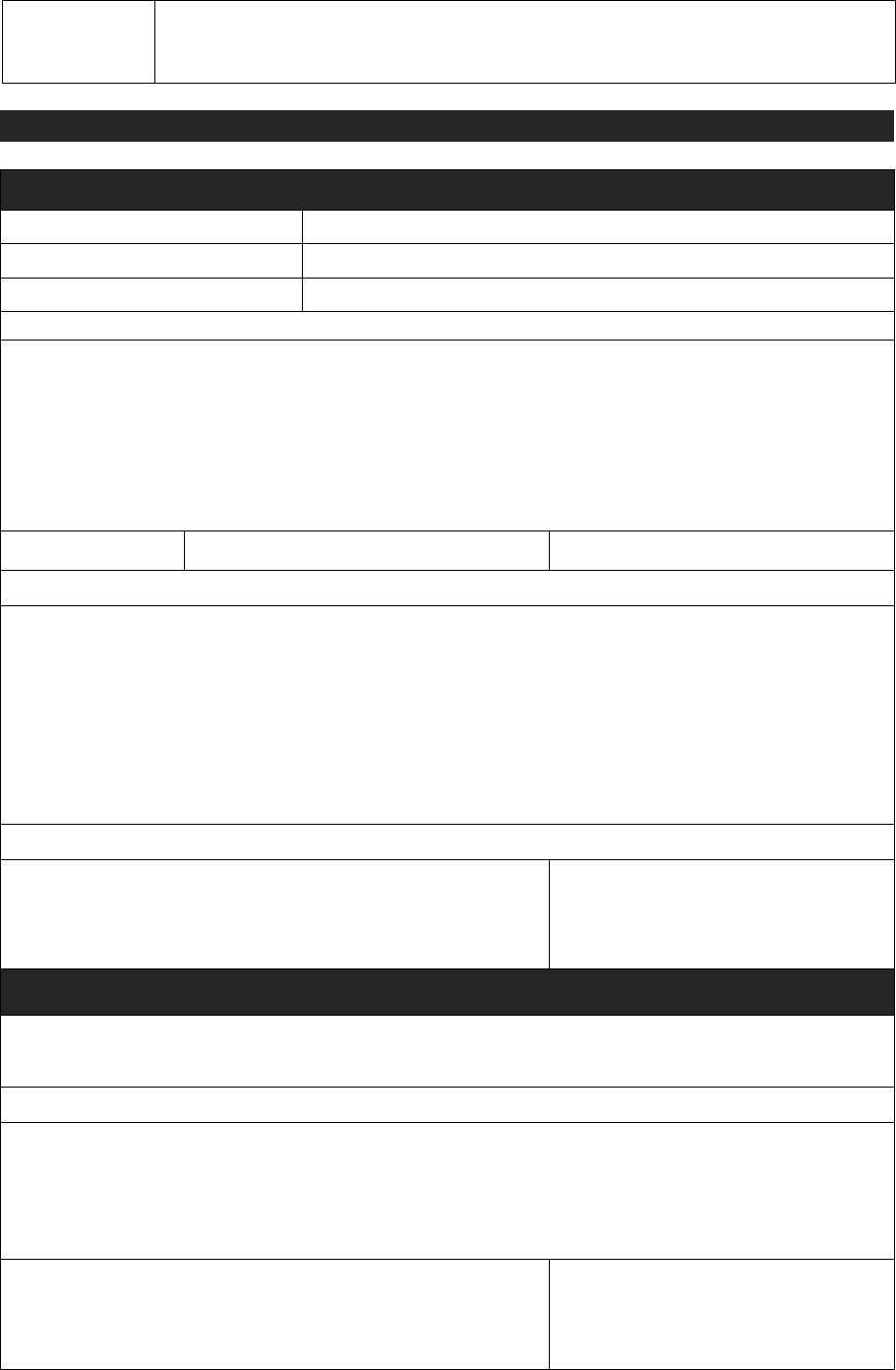 Leave request form in Word and Pdf formats
