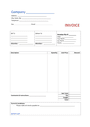 Basic invoice template in Word and Pdf formats