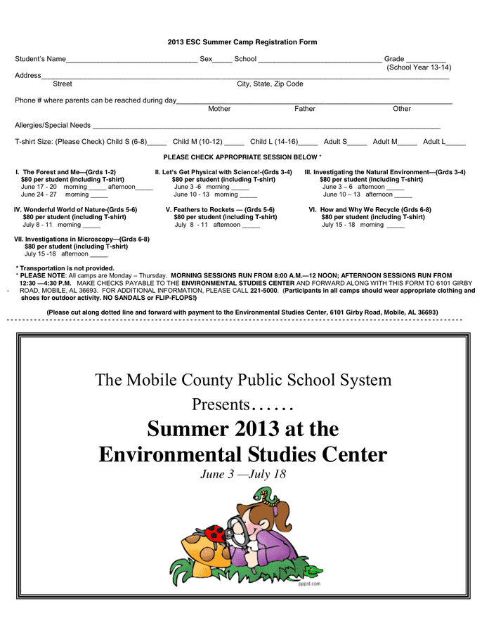 Summer Camp Brochure - download free documents for PDF, Word and Excel
