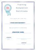 Training Certificate - download free documents for PDF, Word and Excel
