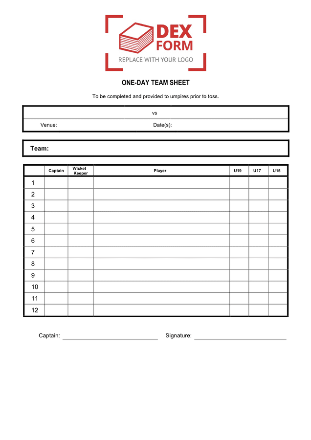 Cricket Score Sheet In Word And Pdf Formats