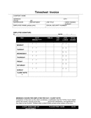 timesheet invoice template