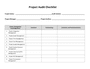 Project audit checklist template in Word and Pdf formats