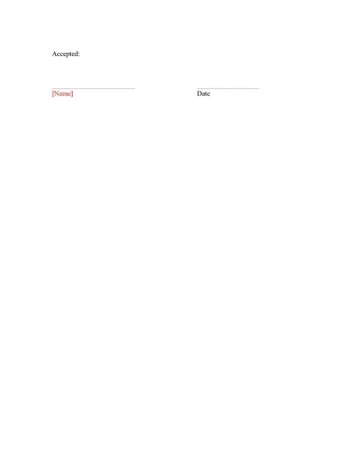 Classified Offer Letter Template in Word and Pdf formats - page 2 of 2