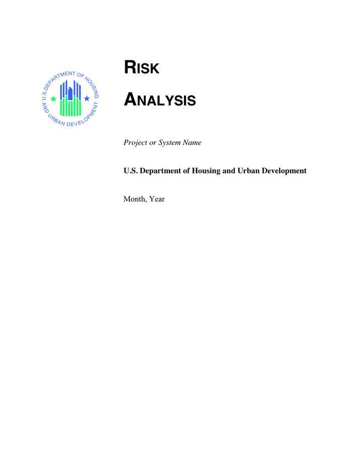 Risk Analysis Template in Word and Pdf formats