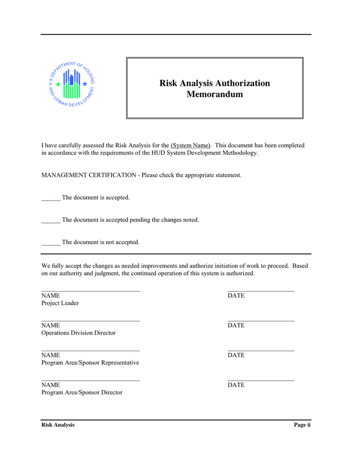 Risk Analysis Template in Word and Pdf formats - page 3 of 18