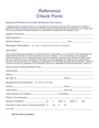 Reference check form in Word and Pdf formats