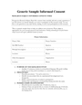 Generic sample informed consent form in Word and Pdf formats