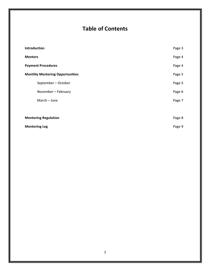 Public school mentoring plan template in Word and Pdf formats - page 2 ...