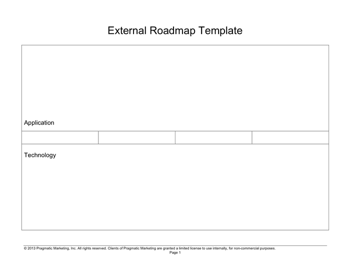 External roadmap template in Word and Pdf formats