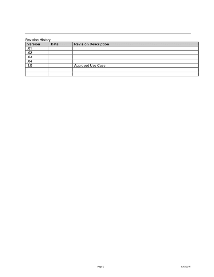 Sample use case template in Word and Pdf formats - page 3 of 7