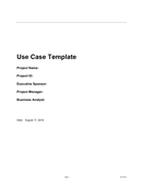 Use Case Template - download free documents for PDF, Word and Excel