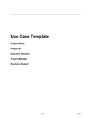Use Case Template - download free documents for PDF, Word and Excel