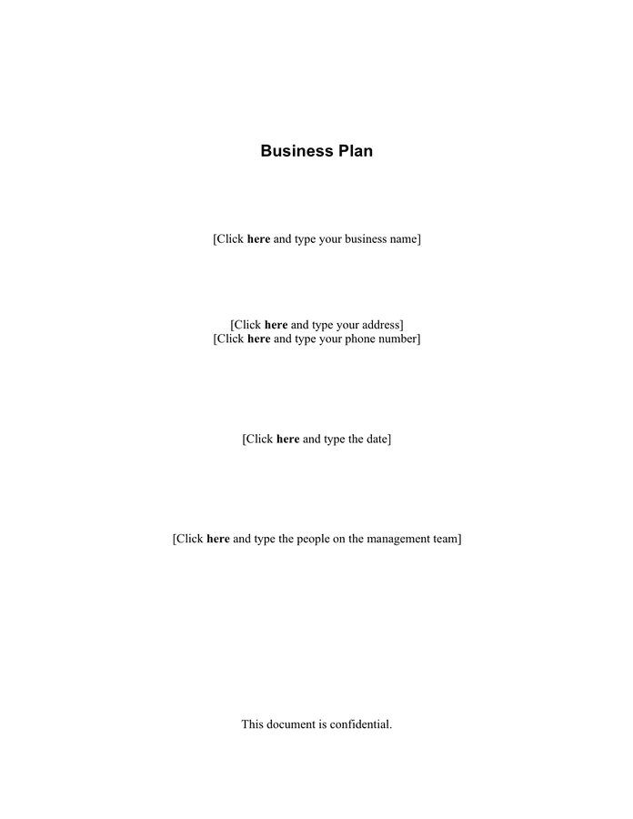 Business Plan Sample - download free documents for PDF, Word and Excel