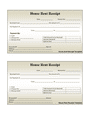 House rent receipt template in Word and Pdf formats