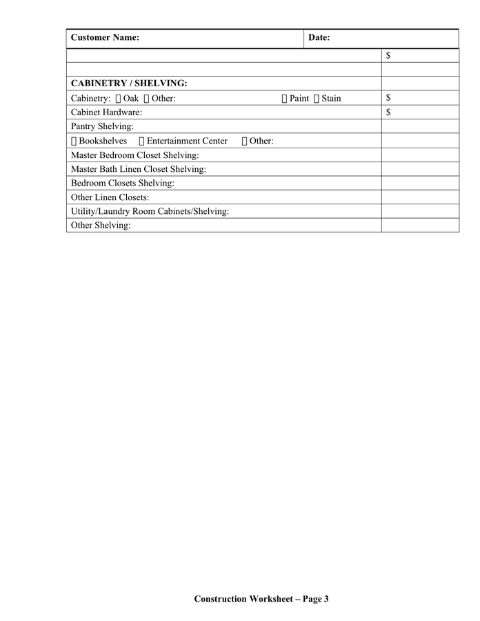 Construction worksheet in Word and Pdf formats - page 3 of 8