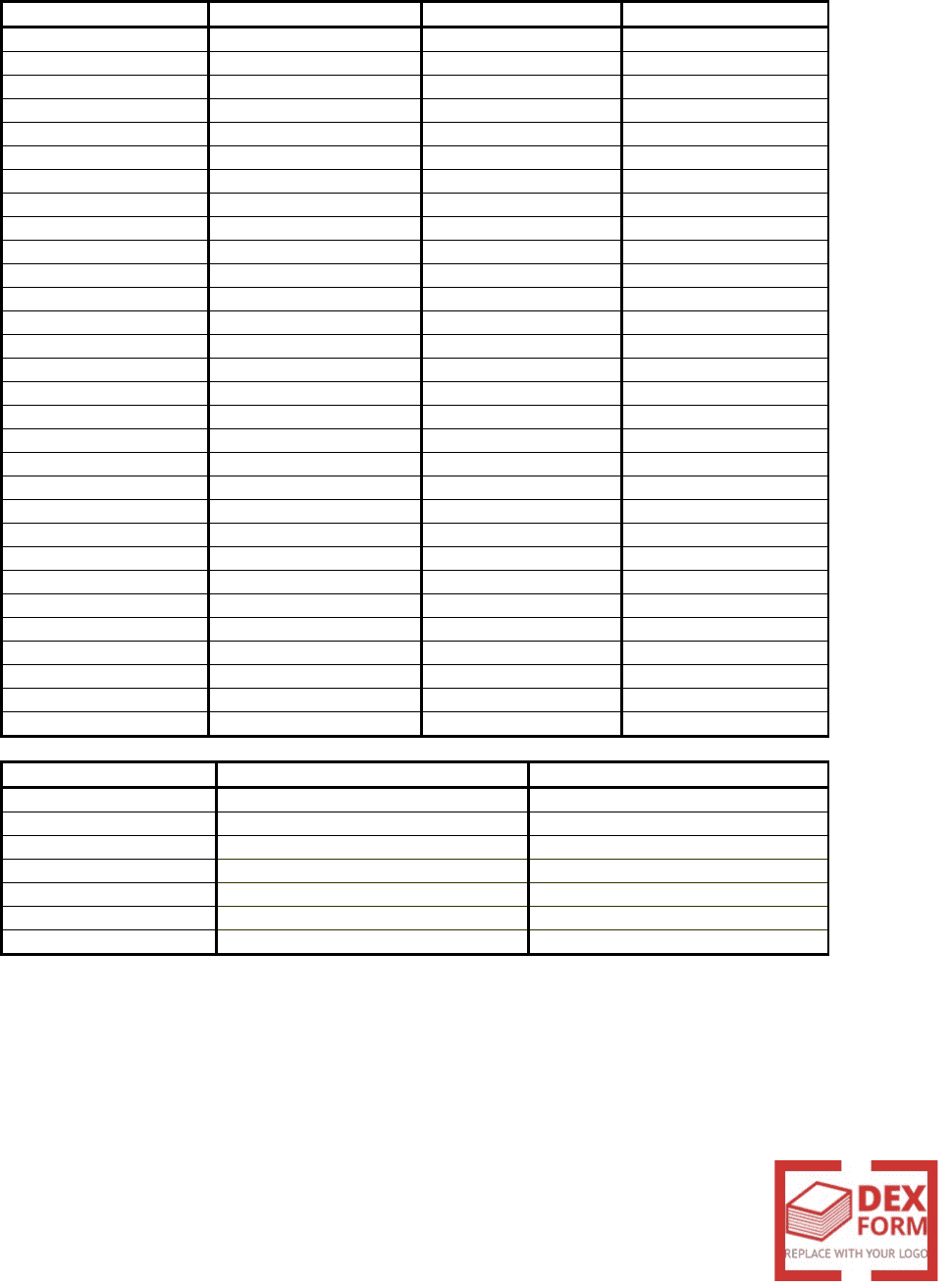Daily menu production worksheet and temperature log in Word and Pdf formats