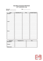 Daily menu production worksheet and temperature log in Word and Pdf formats