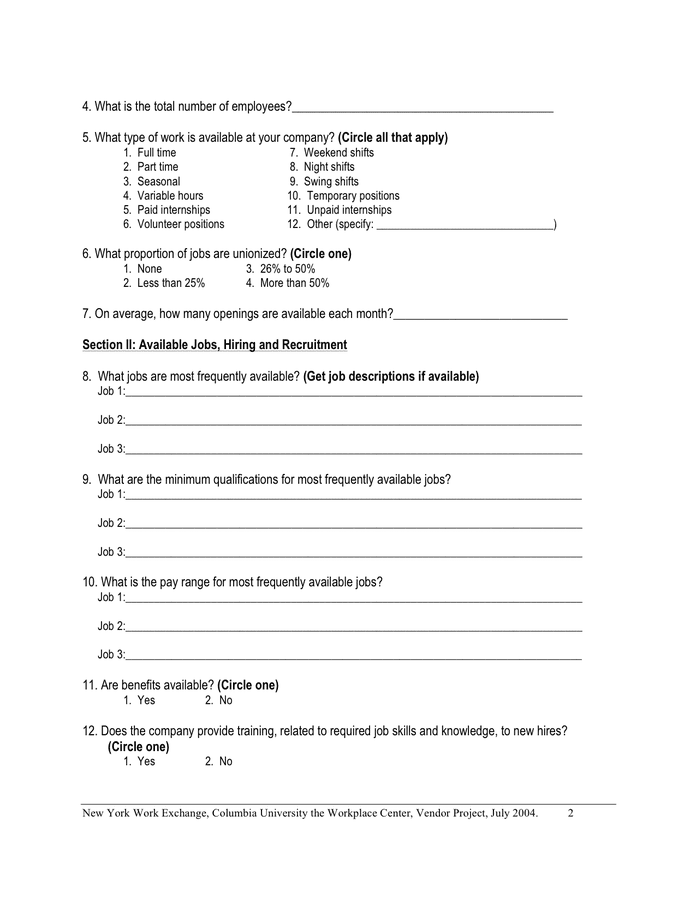 Employer Information Sheet In Word And Pdf Formats Page 2 Of 7 employer-information-sheet-in-word-and-pdf-formats-page-2-of-7