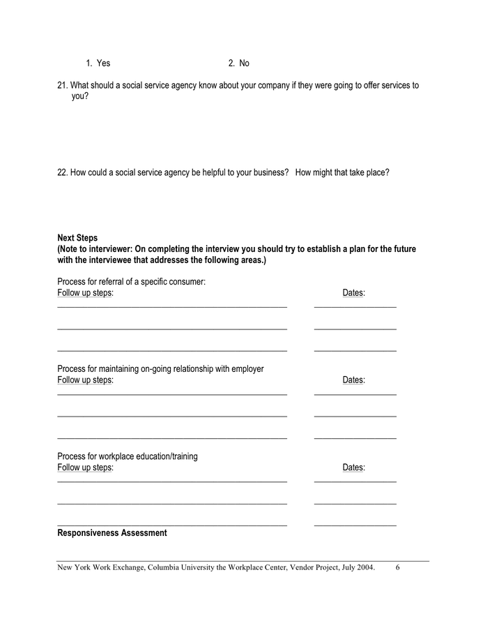 Employer information sheet in Word and Pdf formats - page 6 of 7