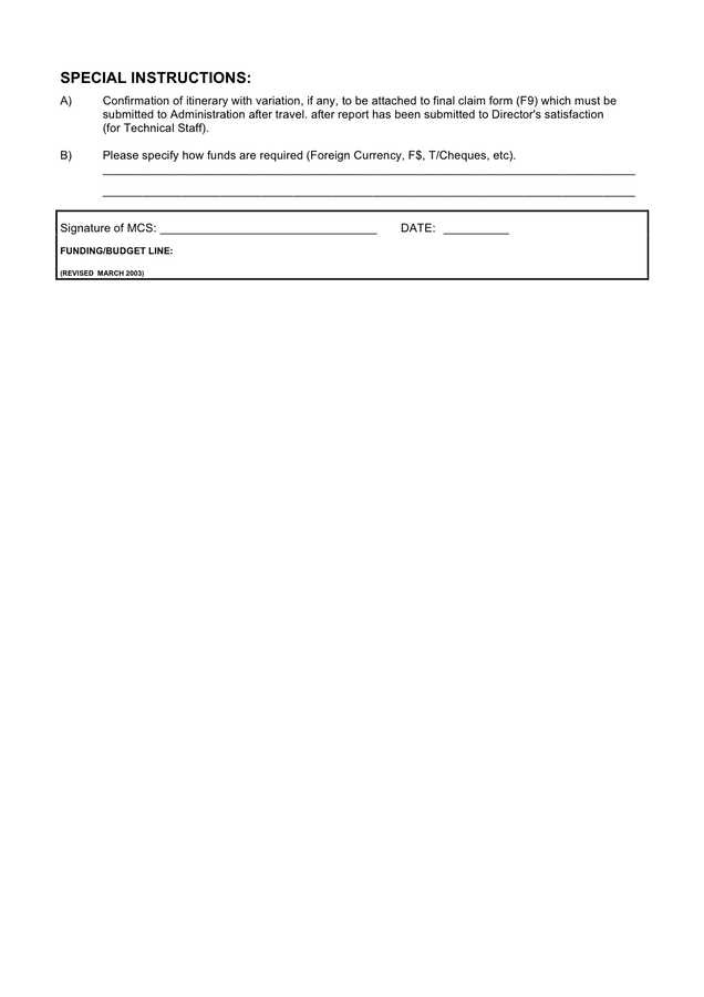 Subsistence / perdiem claim form in Word and Pdf formats - page 2 of 2