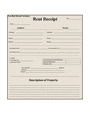 Rent receipt template in Word and Pdf formats