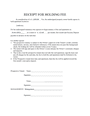 Receipt for holding fee template in Word and Pdf formats
