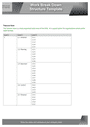 Work breakdown structure template in Word and Pdf formats