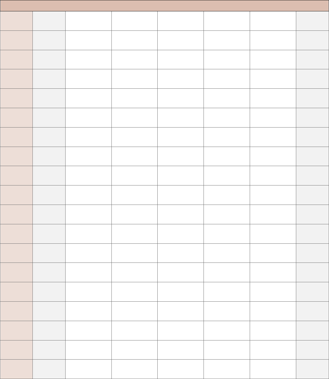 Class schedule template in Word and Pdf formats