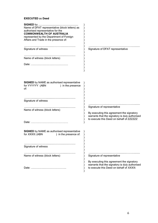 Deed of Novation in Word and Pdf formats - page 6 of 6