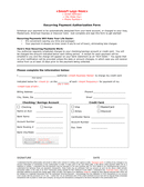 recurring payment authorization form