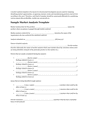 Sample market analysis template in Word and Pdf formats
