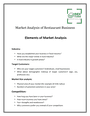 Sample market analysis template in Word and Pdf formats