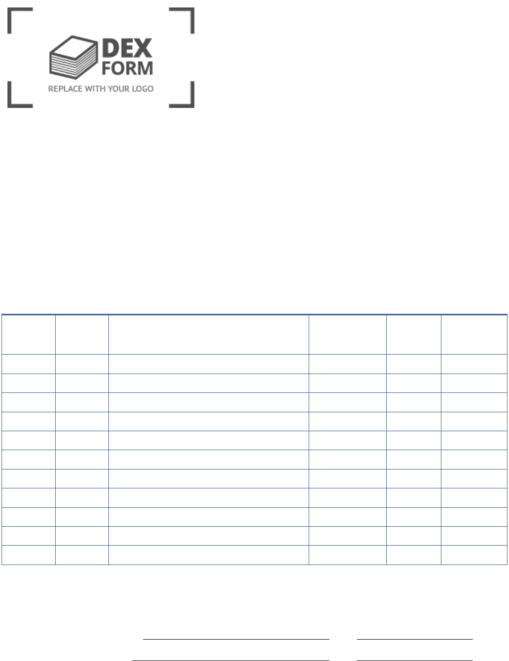 Controlled substance transfer invoice in Word and Pdf formats