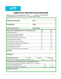 Substitute teacher evaluation form in Word and Pdf formats